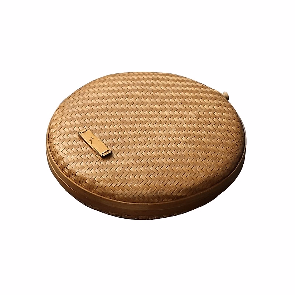 MSMMZ Egg Basket Handmade Rattan Tea Storage Basket Snack Box with Sundries Cover, Jewelry Tea, Egg Box (Color : S)