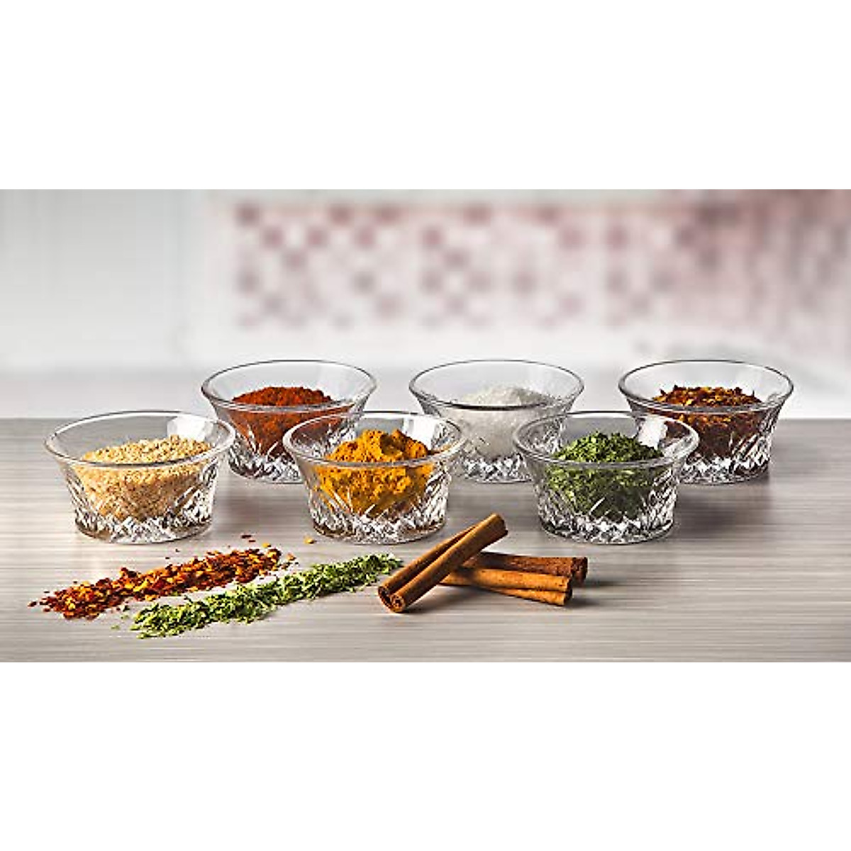 Godinger Bowl Set - Mini Crystal Prep, Dip, Dessert, Bar Dish Bowls - Set of 6, 2oz