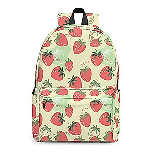 Travel Backpack Strawberry Backpacks Laptop Backpacks Lightweight Daypack Mini Backpack For Boys Girls 16 Inch