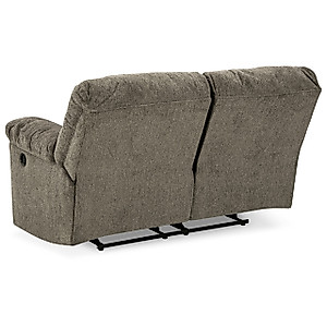 Signature Design by Ashley Alphons Transitional Tufted Reclining Loveseat, Light Gray