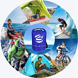 GOWETION Waterproof Floating Dry Bag Roll Top Compression Sack, Outdoor Activities for Submersible Kayaking Fishing Boating Beach Swimming Travel Voyager Camping 10L Waterproof Storage Bag