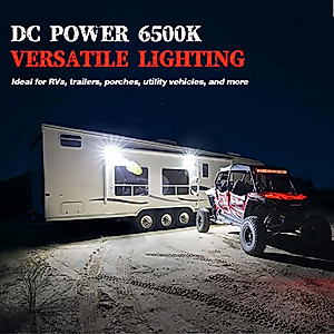 Chelhead RV Exterior Lights, 12V DC Low Current Led Porch Light Aluminum Base led Scene Lighting Compatible with RV Camper Trailers Porches Towing 5th Wheels Utility Vehicles