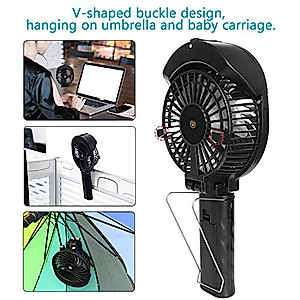 PEYOU Handheld Misting Fan, Portable Mister Fan with 55ml Large Water Tank, USB Rechargeable Mist Fan, Battery Operated Spray Water Fan, 180° Foldable, 3 Speeds, Personal Fan for Travel, Outdoors