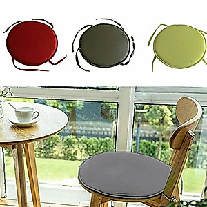 4PCS Round Chair Pads Seat Cushions, Set of 4 Patio Chair Pads with Ties, Soft & Comfortable Dining Chair Cushions, Indoor Outdoor Chair Cushions or Home Office and Patio Garden Furniture Decoration