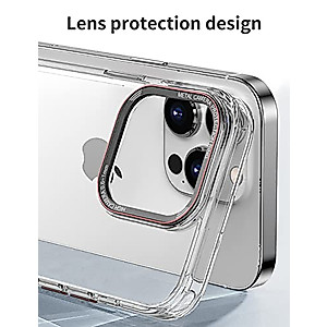 Kakalux iPhone 14Pro Compatible Clear case with Metal Lens Protection, Two-Tone Individual Metal Buttons and Cushioned airbag Drop Protection for iPhone 14Pro -（Green）.