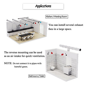 SAILFLO 4 Inch Inline Duct Fan 110V 12W for Bathroom Vent Room Basement Greenhouse Attic Kitchen (4"/100mm)
