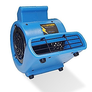 BlueDri Mini Storm 1/12 HP Mini Air Mover Carpet Dryer Floor Squirrel Cage Blower Fan for Home Floors and Carpets, Blue (SA-MI-BL)