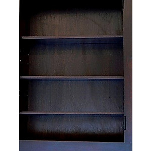 D&E Wood Craft Cabinets 24W x 33H Rustic Mission Recessed Medicine Cabinet/Dark Finish