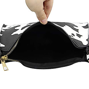 Caviotess Fashion Cow Print Women Tote Shoulder Bag PU Leather Clutch Purse and Handbag Wallet Travel Bag