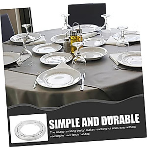 Angoily 4pcs Table Turntable Restaurant Turntable Bearing Restaurant Supply Turntable Swivel Plate Table Accessory Rotating Serving Tray Rotating Platter to Rotate Rubber Load Board Glass