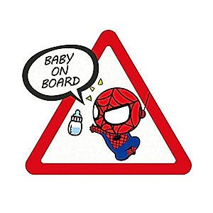 Meitinalife Little Superhero Baby on Board 5"x6" Car Stickers and Decals Reflective Kids ON Board Sticker Vinyl Baby in Car Decal for Car Styling Body Door Windshield Window Decoration (2)