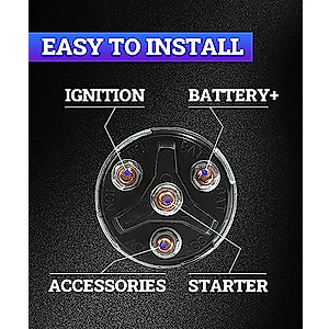 Zlirfy Ignition Key Switch,4-Position 12v Ignition Key Switch,Universal Starter Switch,Compatible with Car,Trailer, Tractor, Truck, Forklift, Caterpillar, Agricultural,Acc/Off/IGN/Start