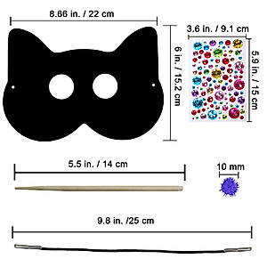 Winlyn 27 Sets Magic Scratch Off Art Rainbow Magic Scratch Paper Animal Masks Owl Rabbit Tiger Wolf Bear Squirrel Fox Bear Elephant Cutouts Face Kids Jungle Forest Animal Birthday Party Activities