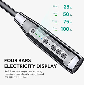 LHJRY 100 Hours Playtime Bluetooth Headphones with Mic, Magnetic, TF Card Slot, Light&Comfortable Wireless Neckband Headset, IPX5 Waterproof Sport Earbuds for Home Office Gym