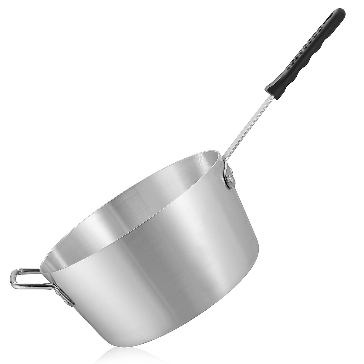 GRIDMANN 10-Quart Tapered Aluminum Sauce Pan with Silicone Handle, NSF Listed Heavy Duty Professional Cookware