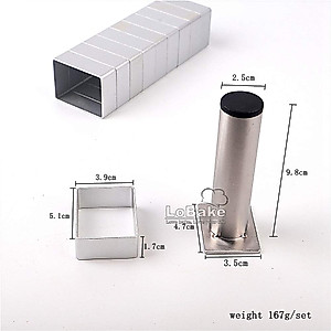 LoBake Rectangle shape aluminium pineapple cake mold stainless steel pressing stamp mooncake mould fondant cookie biscuit molds DIY