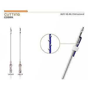 Derma V Line Lift/PDO Thread/Lift Face/Whole Body COBRA Cog Thread L-Type 20pcs (21G-60mm)