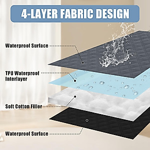 Smiry Waterproof Dog Blanket, Reversible Dog Bed Cover Pet Blanket, Soft Couch Cover for Dogs Washable, Bed Couch Sofa Furniture Protector for Puppy Cat Kids (52"x82", Dark Grey/Black)