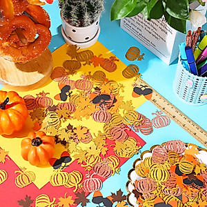 300 Pcs Little Pumpkin Confetti Gold Glitter Fall Table Confetti Acorn Maple Leaf Thanksgiving Confetti Decorations for Baby Shower Autumn Harvest Thanksgiving Halloween Party Supplies