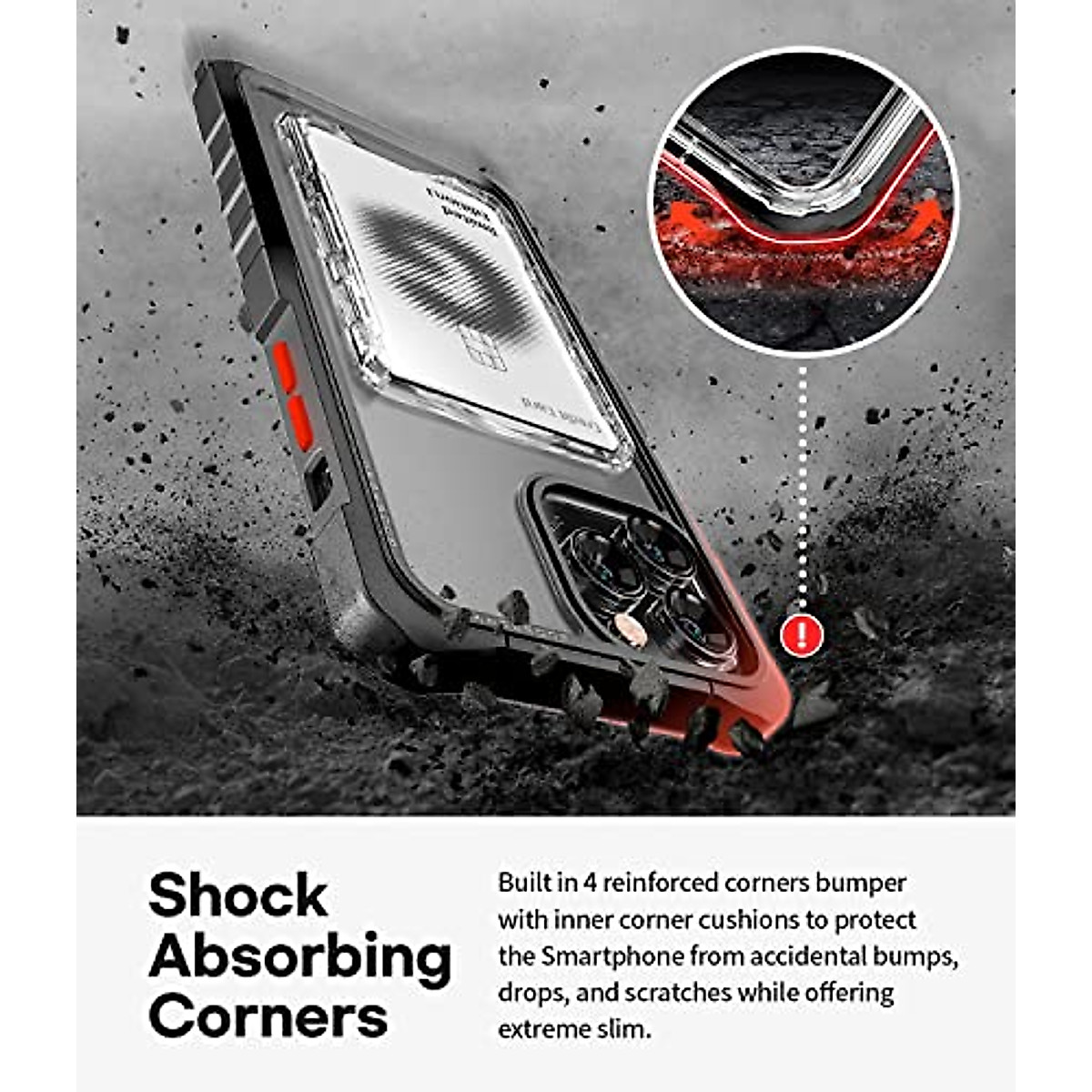GOOSPERY Z Bumper Case with Strap and Magnetic Card Holder with Magsafe Shock Absorbing Dual Layer Structure TPU Edge Crystal Clear PC Cover with Shoulder Strap, Clear
