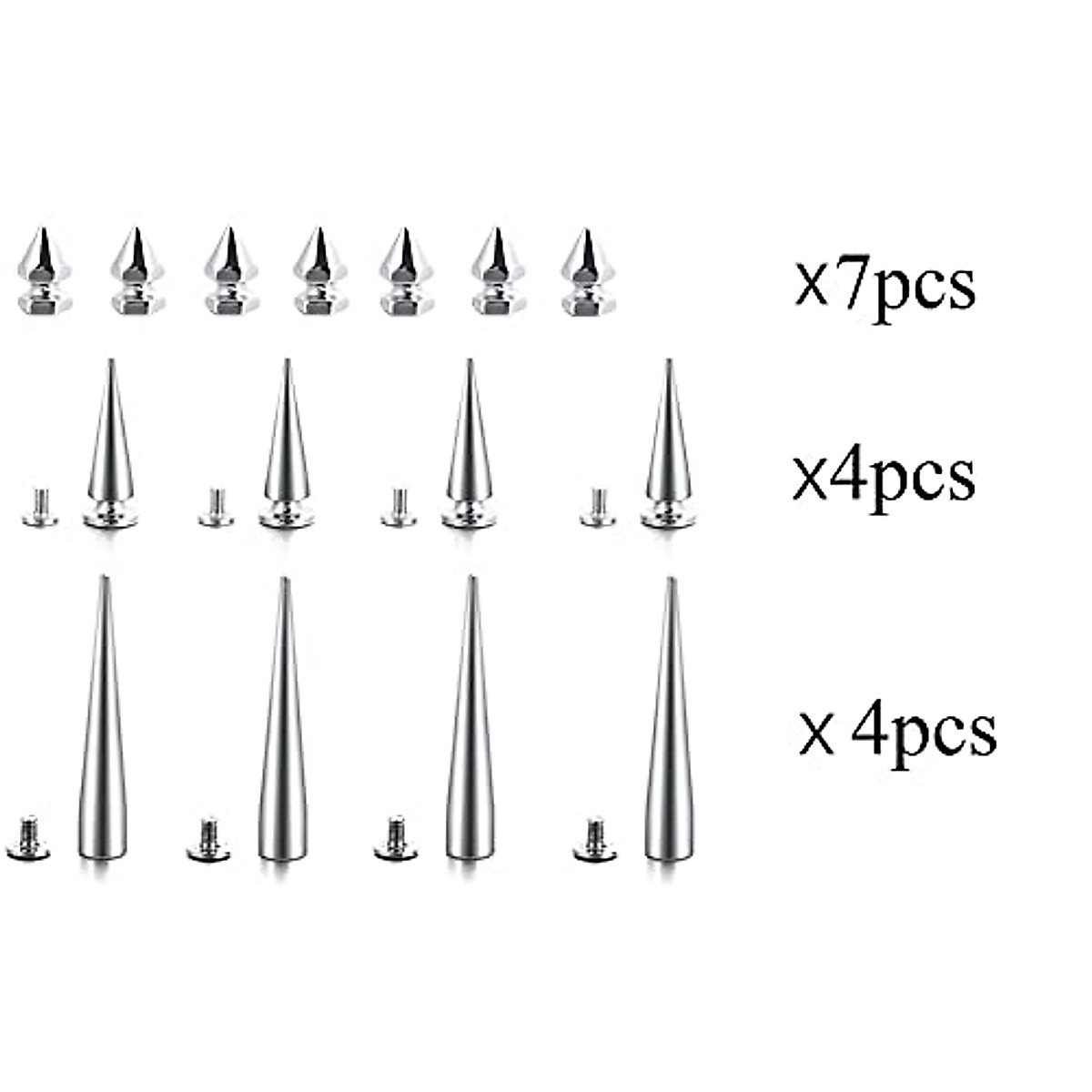 FNQUFUJ Long Spiked Choker Punk Collar Necklace Goth decor Jewelry Gothic Accessories (black)