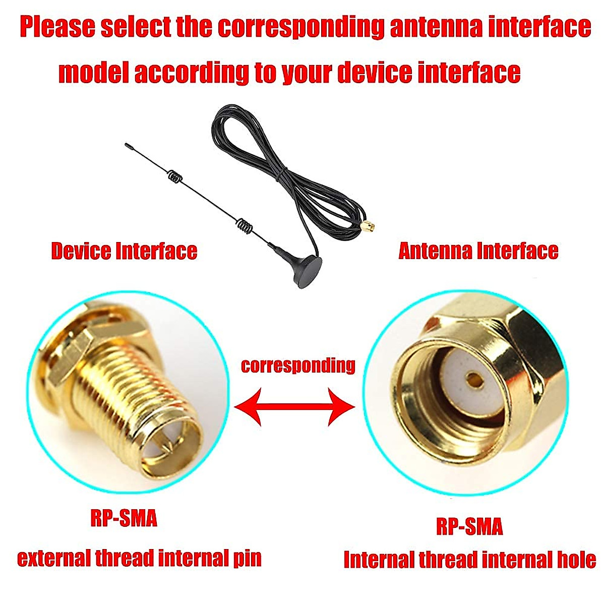 2.4GHz 8dbi Antenna SMA Female Plug with Magnetic Base High Gain for ZigBee Module Router Network Card (10m/32.81ft)