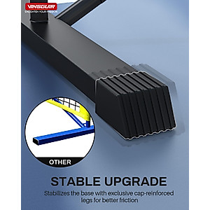 VINSGUIR Pickleball Net Set, Portable Pickleball Net with 4 Pickleball Paddles, 8 Pickleballs, 1 Carry Bag, 22 FT Regulation Size Pickleball Net Set for Beginners, Outdoor Indoor Driveway Home