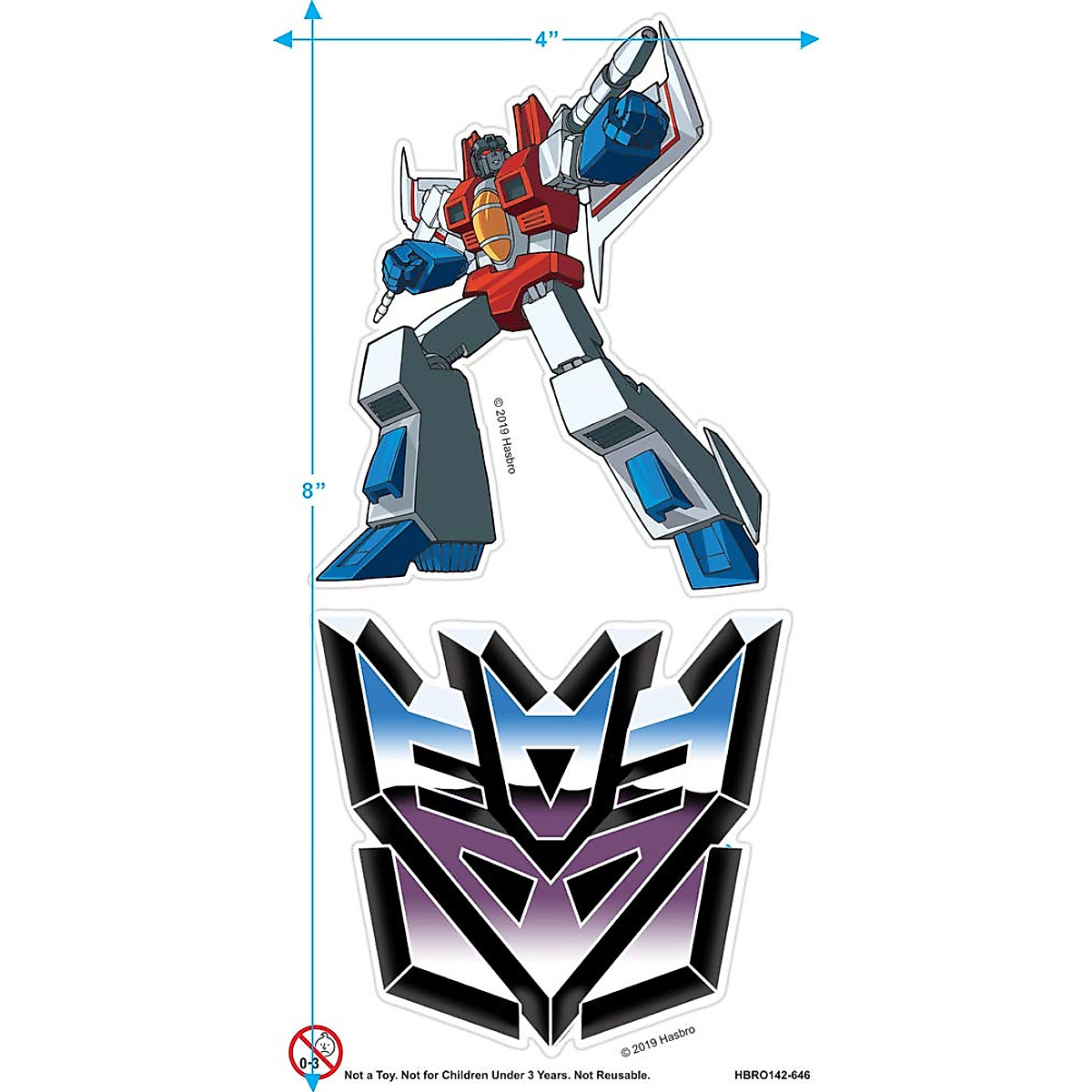 Popfunk Transformers Starscream T-Shirt & Stickers (Large)
