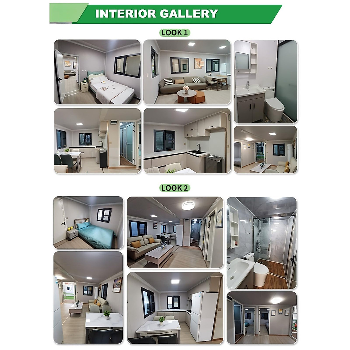 Container Tiny Home, Luxury Modern Prefab Insulated Home, Mobile Expandable Tiny House for Living with Customizable Design, Waterproof, Two & Three Room Options, Available in 20ft, 40ft Sizes