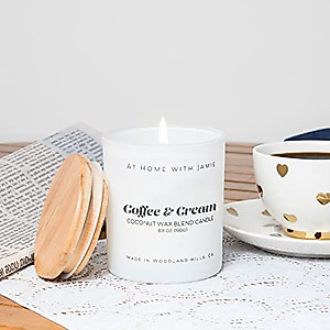 Coffee Scented Candle | Coffee & Cream Candle | Highly Scented & Long Lasting Coconut Wax Luxury Candle | Medium