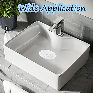 3 Pack 4.5-Inches Silicone Bathtub Drain Stopper Plug Sink Plug Universal Sink Stopper and Travel Plug for Kitchens, Bathrooms and Laundries