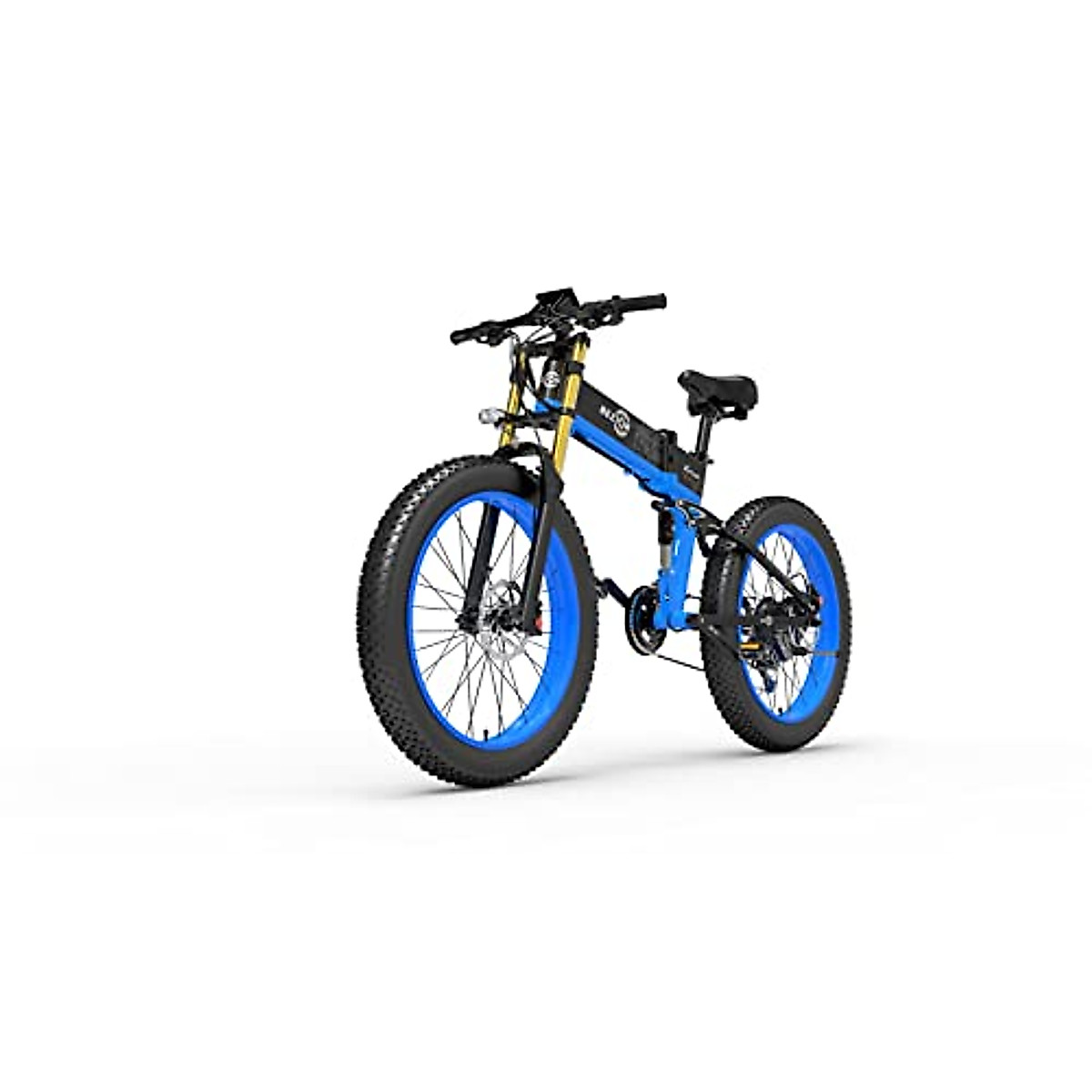 Bezior X PLUS Electric Bike for Adults, Foldable 26"x4.0 Fat Tire Electric Bicycle, 1500w Motor 48V 17.5Ah Removable Lithium Battery, Up to 25 MPH, Shimano 27-Speed Gear and Dual Shock Absorber Ebikes