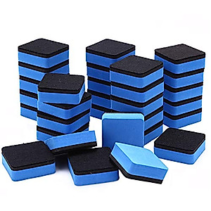 30 Pack Magnetic Whiteboard Eraser for School Classroom, Office, Home - Buytra Dry Erase Erasers Cleaner for Dry-Erase White Board, 1.97 x 1.97", Square Shape (Blue)