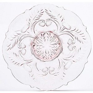 Large Serving Platter Plate - Inverted Thistle - Mosser Glass - USA (Rose Pink)