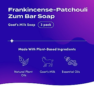 Zum Bar Goat's Milk Soap - Frankincense-Patchouli - 3 oz (3 Pack)