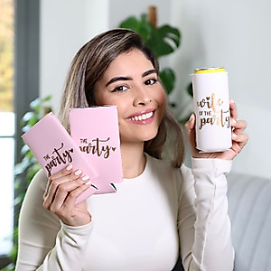 Prazoli Bachelorette Can Coolers Slim (12) - Bachelorette Gifts for Bridal Party Gifts, Bachelorette Party Supplies for Women, Bridal Shower Party Favors & Bachelorette Party Decorations, Accessory