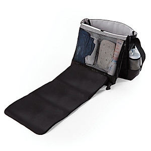 Skip Hop Baby All-in-One Swift Changing Station Messenger Diaper Bag, Heather Grey