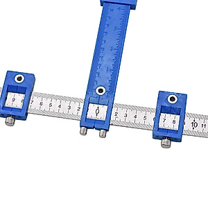 WECANDO Punch Locator Drill Guide Sleeve Cabinet Hardware Jig Wood Drilling Dowelling Hole Saw Master System for Installation of Handles, Knobs on Doors and Drawer Pull
