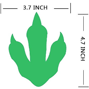 Top Label Dinosaur Footprints Wall Decals, Dinosaur Tracks Decals for Kids Room Removable Birthday Party Wall Decor Decals, 2 Size,60 Pcs Orange,green,blue,red , Yellow