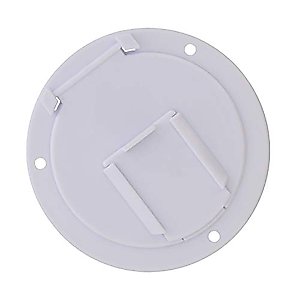 Dumble Round Electric Cable Hatch for 50 Amp RV Electric Cord – RV Camper Electric Cord Cover, White