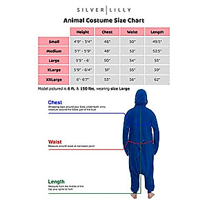 Silver Lilly Unisex Adult Pajamas - Plush One Piece Cosplay Corgi Animal Costume (L) Brown