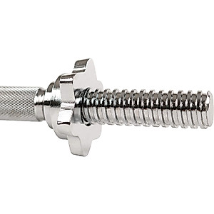 Sunny Health & Fitness 14" Threaded Chrome Dumbbell Bar Pair - STDBH-14