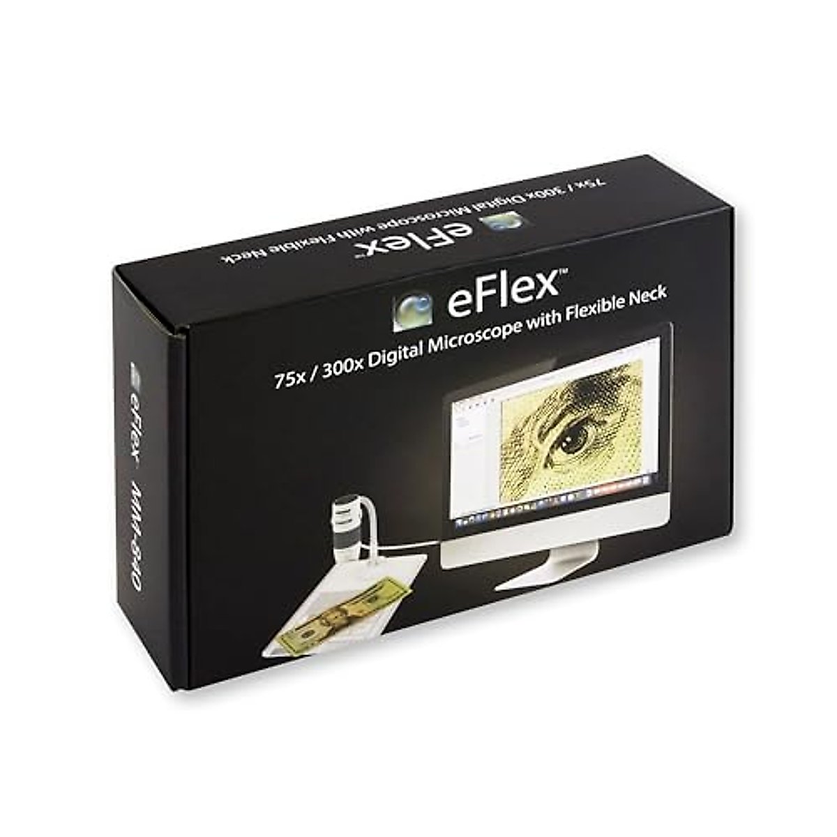 Carson eFlex 78x/324x Effective Magnification (Based on a 27" monitor) LED Lighted USB Digital Microscope with Flexible Stand and Base (MM-840) , White