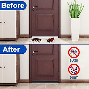 Adjustable Under Door Draft Stopper - Effectively Blocks Cold Air, Wind, Dust, and Reduces Noise - 30" Length