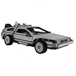 Back to The Future Delorean 3D Wood Puzzle & Model Figure Kit (154 Pcs) - Build & Paint Your Own 3-D Movie Car Replica Toy, No Glue Required - Easter Basket Gift for Kids, Teens, Adults 10+