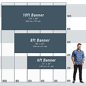 Let's Make Memories Personalized Celebration Photo Banner - White - 6ft Special Event Banner - For Any Occasion - Customize With Message and Photo