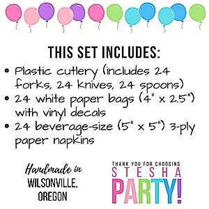 Snowflake Party Cutlery - 24 Set for Baby Shower or Winter Onederland Birthday