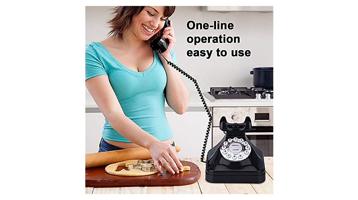 1960s Vintage Push Button Landline Phone - Retro Style