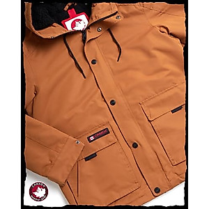 CANADA WEATHER GEAR Men's Winter Coat – Heavyweight Weather Resistant Sherpa Fleece Lined Parka Jacket (M-XXL), Size Medium, Oak