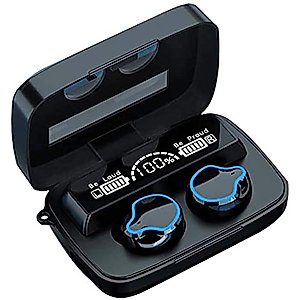 Generic Wireless Earbuds Sport Headset M9 TWS BT5.1 Headphones HD Mirror Display HiFi Sound Waterproof Earphone, Black